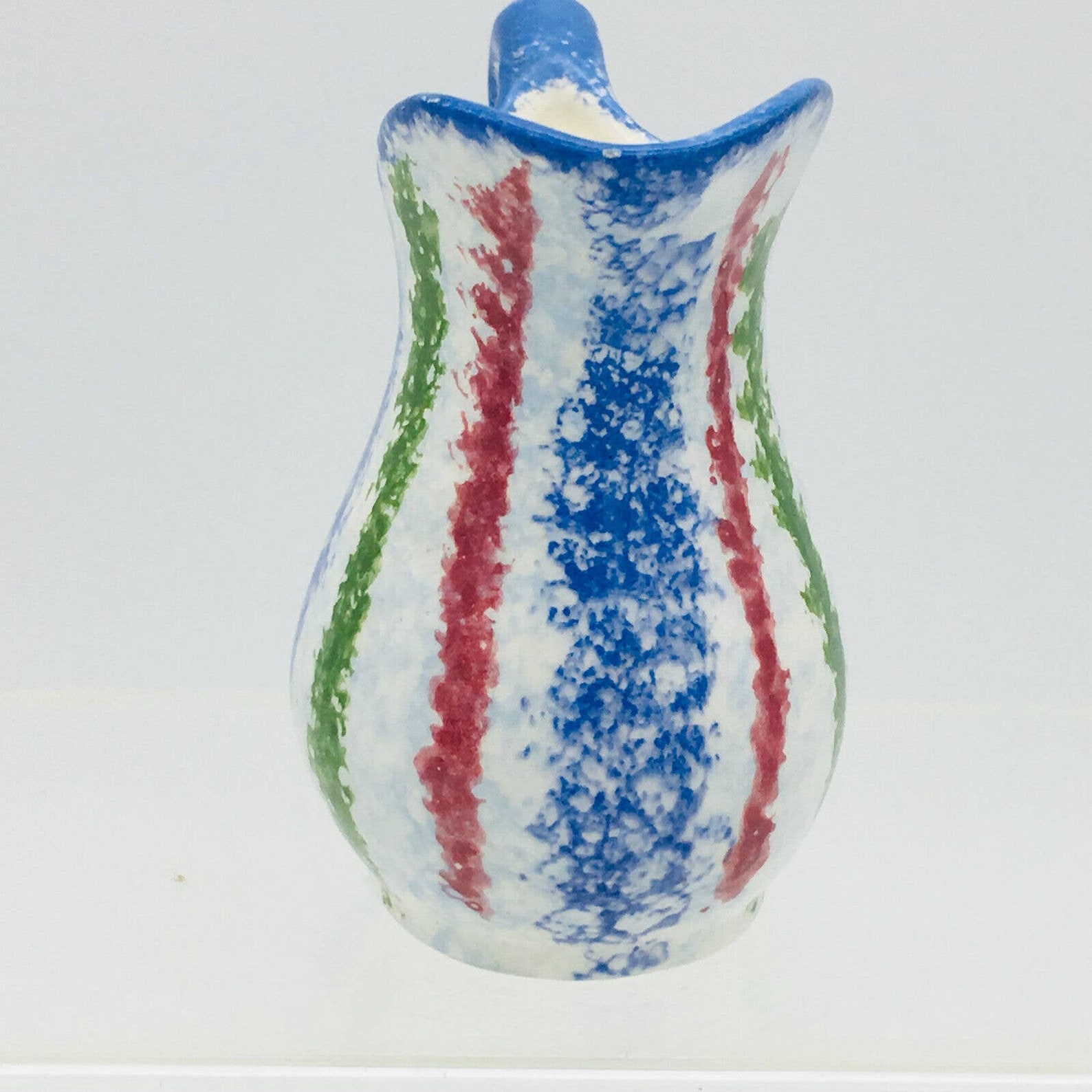 Vintage Spatterware Miniature 3.5" Creamer Pitcher Green, Red, Blue ...