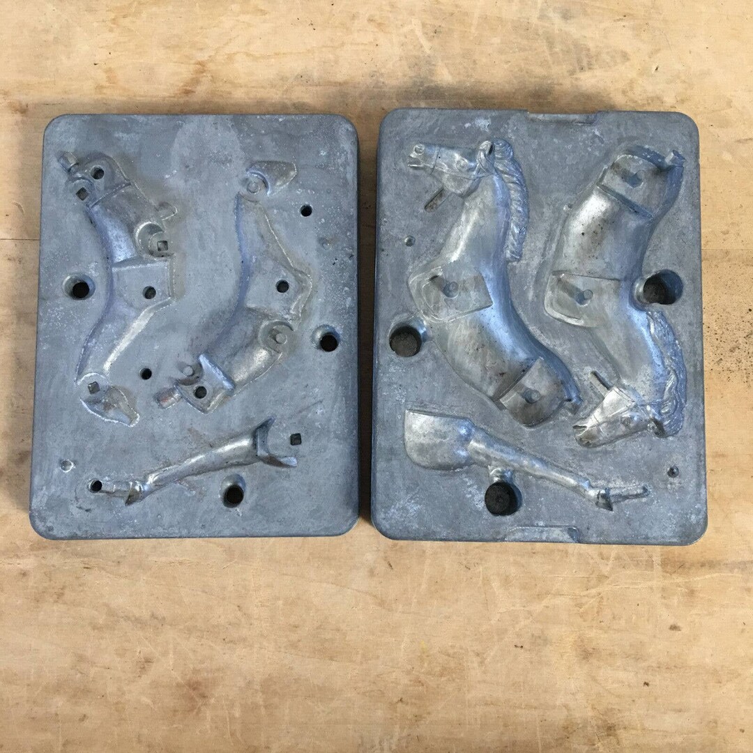 Mattel 1969 Western World Injector Metal Mold Horse Mold 5 Top & Bottom ...