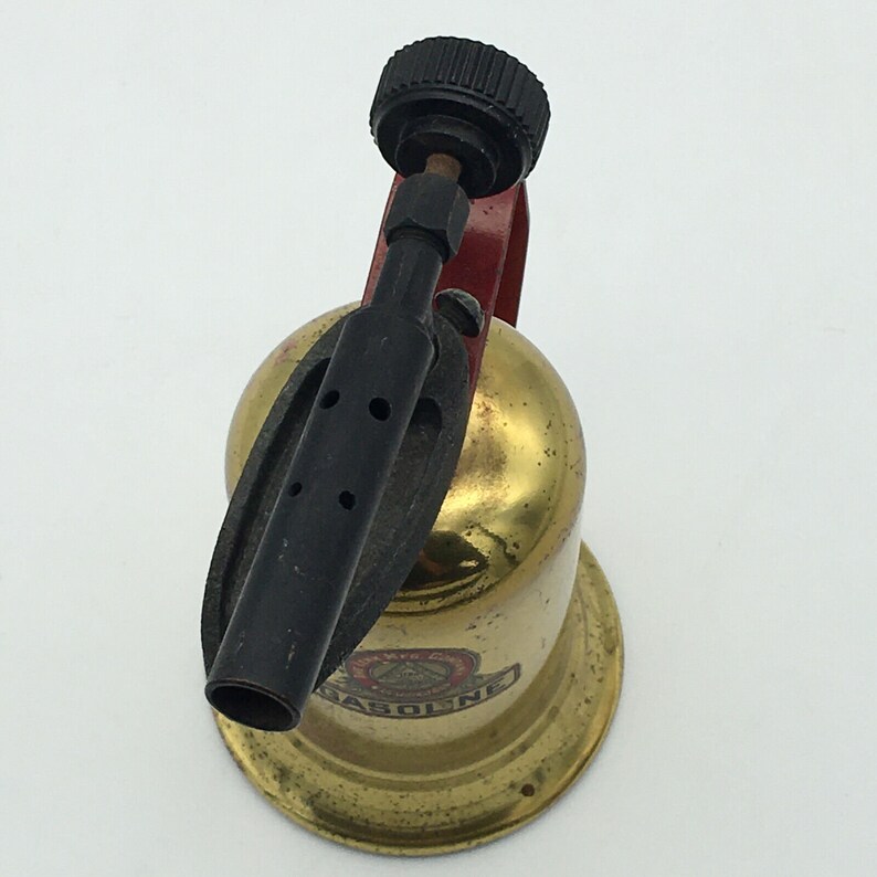 Vintage Brass the Lenk Mfg. Company Gasoline Blow Torch Boston MASS USA ...