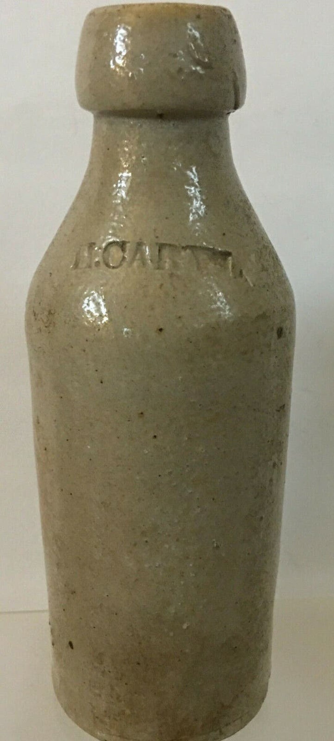 Antique Blob Top Stoneware Beer Ale Bottle Impressed Mark H CARYL 7 ...