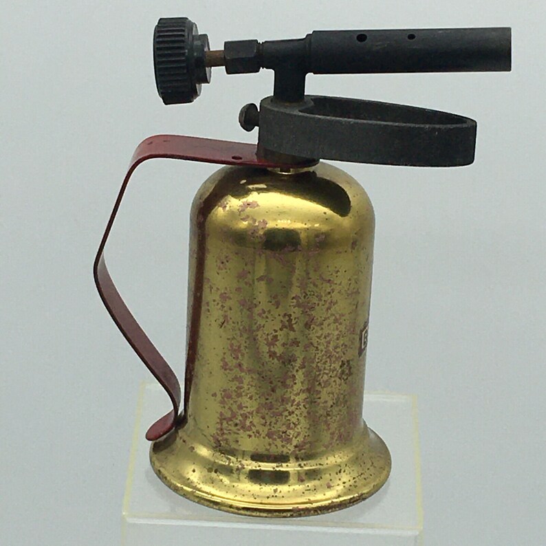 Vintage Brass the Lenk Mfg. Company Gasoline Blow Torch Boston MASS USA ...