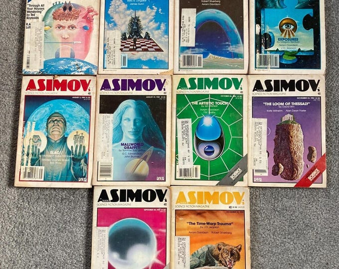 Vintage Isaac Asimov's Science Fiction Magazine Digest Lot of 10 Issues ...
