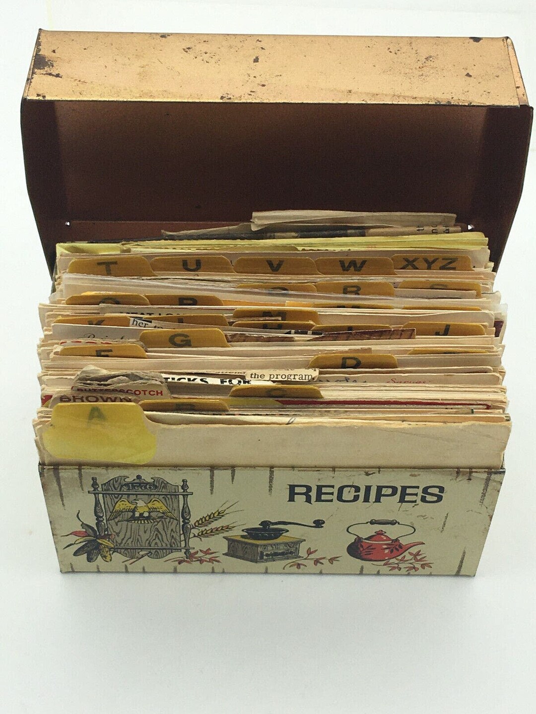 Vintage Chein Recipes Box Clippings Handwritten Cutout Typed Assorted ...