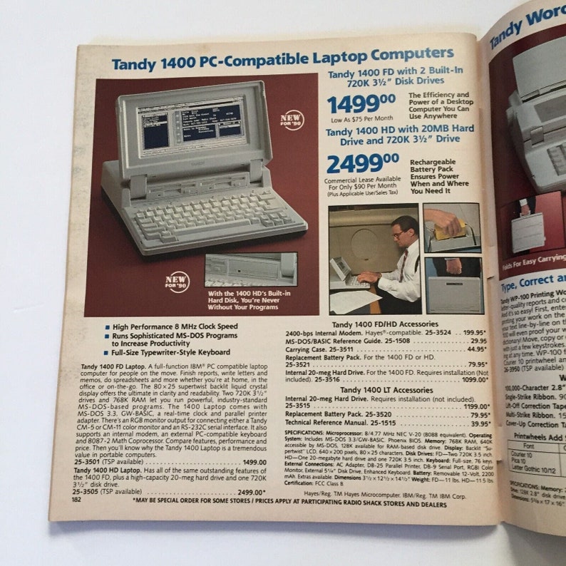 Vintage 1990 Radio Shack Sales Catalog No 446 Electronics Tandy ...