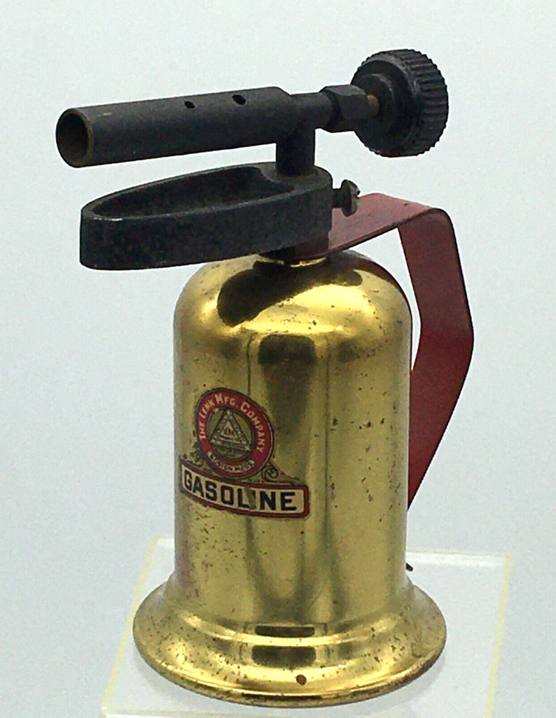 Vintage Brass the Lenk Mfg. Company Gasoline Blow Torch Boston MASS USA ...