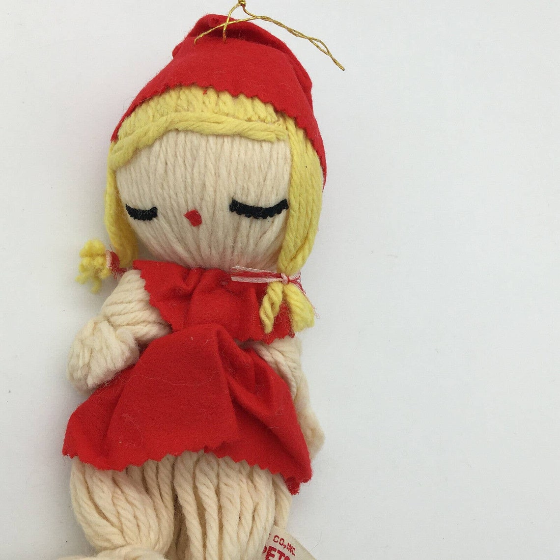 Vintage Mop-pets Yarn Red Felt 8 Girl Doll S Rosenberg Co W/ Tag Japan ...