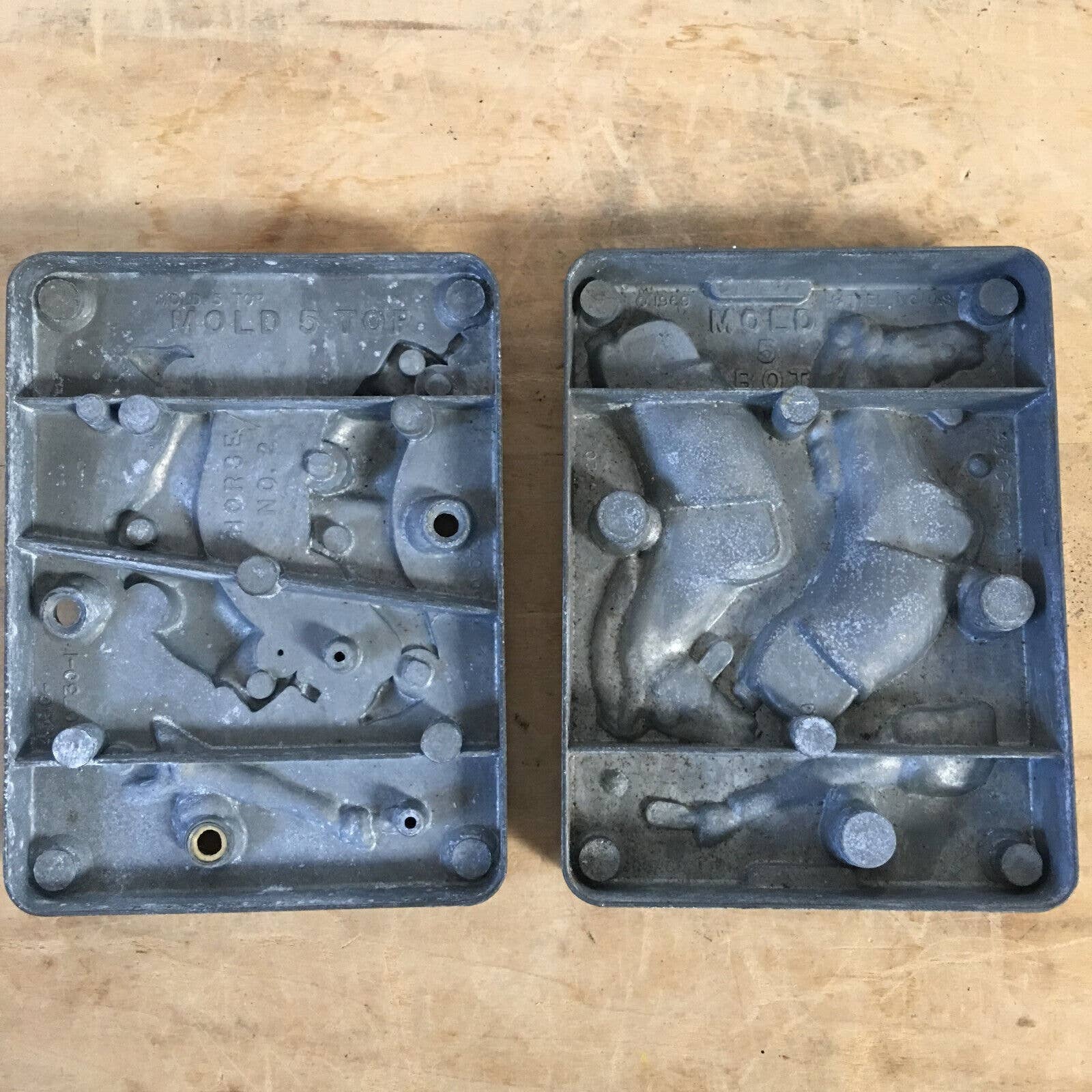 Mattel 1969 Western World Injector Metal Mold Horse Mold 5 Top & Bottom ...