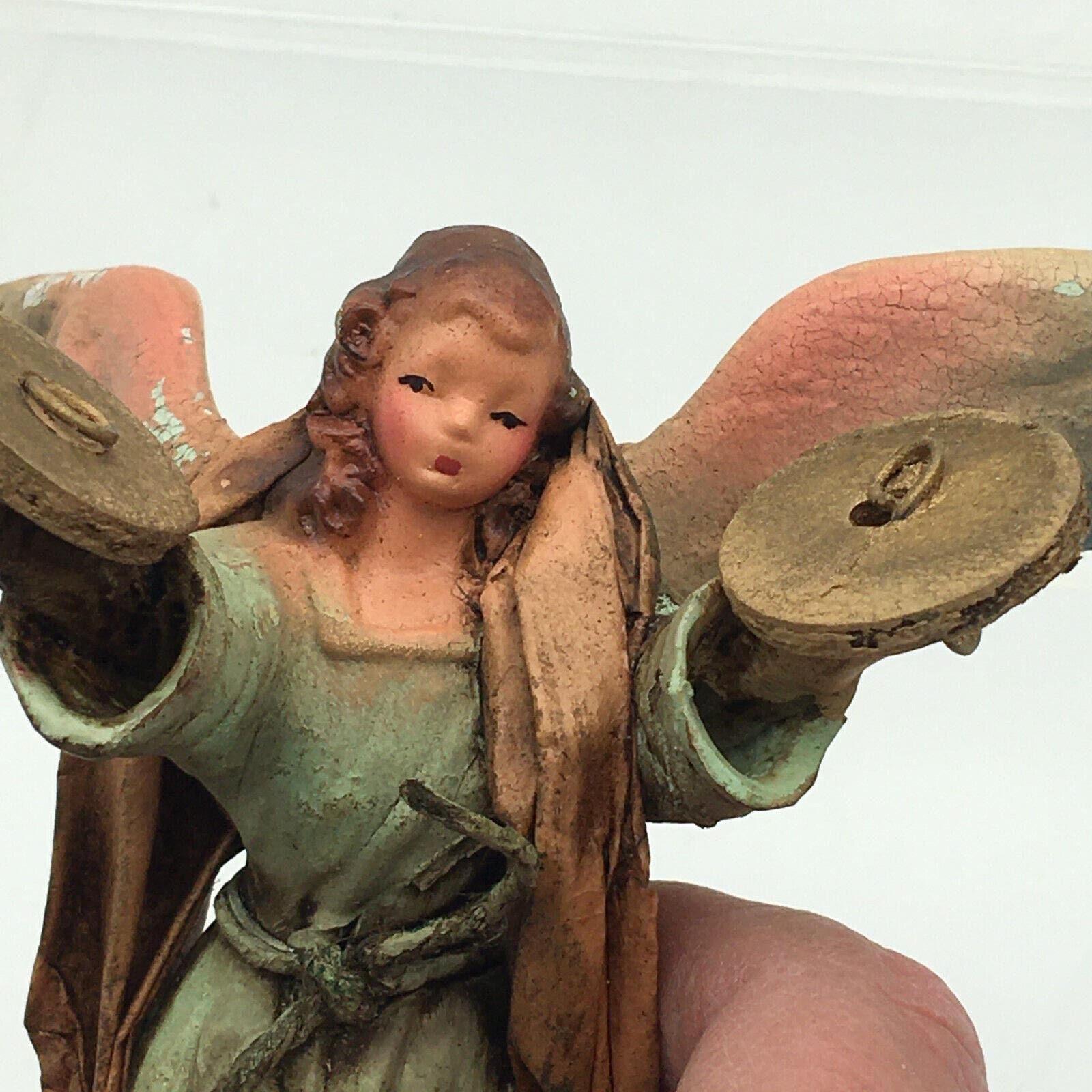 Vintage Cartapesta Italy Papier Mache 5 Angel W Cymbals Christmas ...