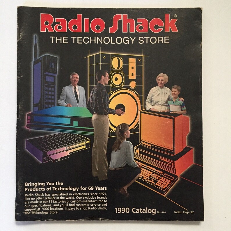 Vintage 1990 Radio Shack Sales Catalog No 446 Electronics Tandy ...
