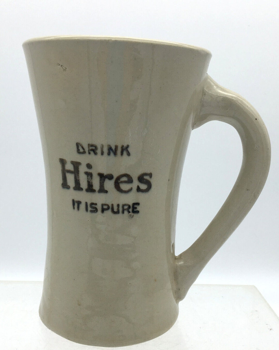 Vtg 6 Stoneware Hires Root Beer Pottery Mug Drink It is Pure Soda ...