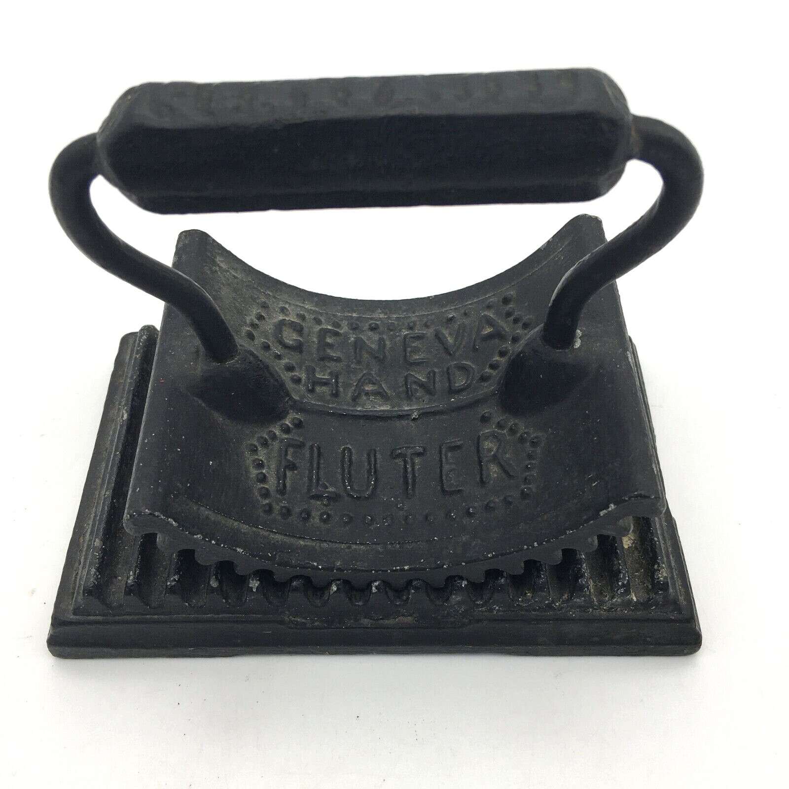 P 1866 Antique Geneva Collar Cuff Hand Fluter Fluting Iron Roller Civil ...