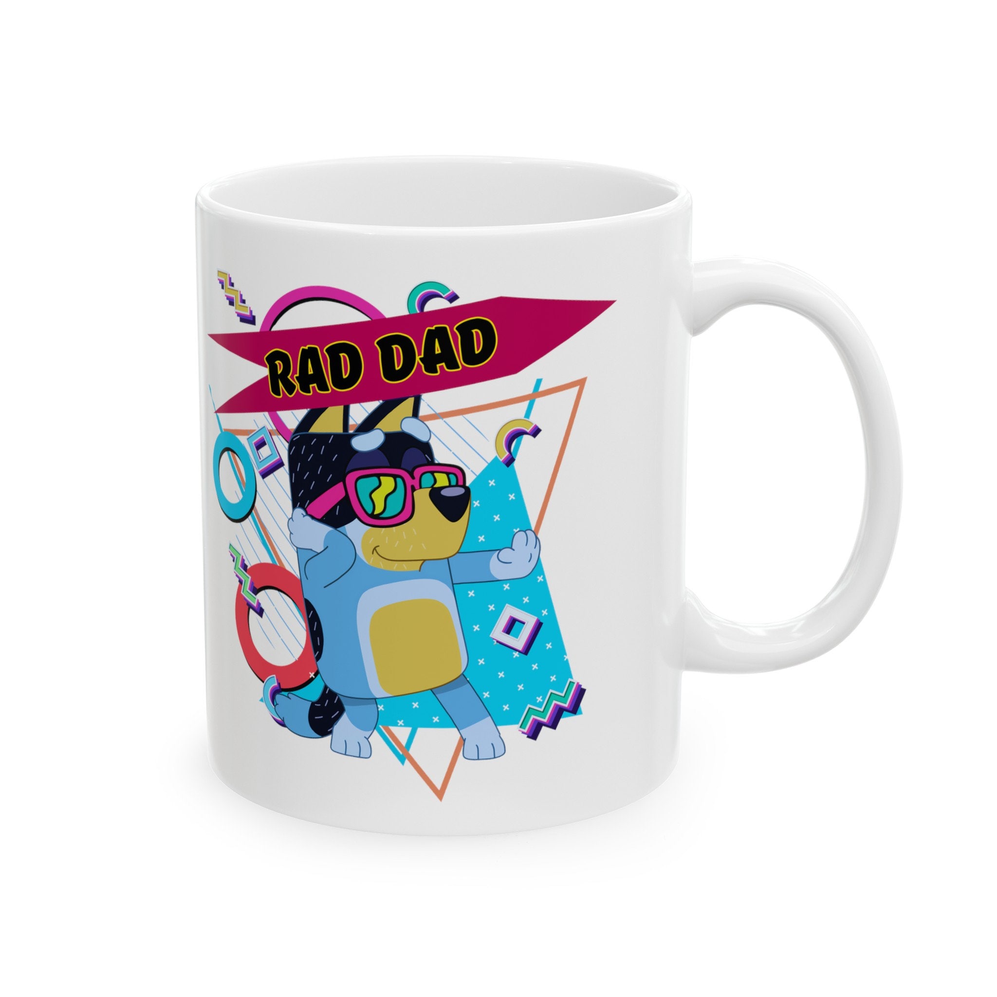 Bluey Rad Dad Bandit Coffee Mug, Bluey Dad Mug, Bluey Bandit, Fathers ...