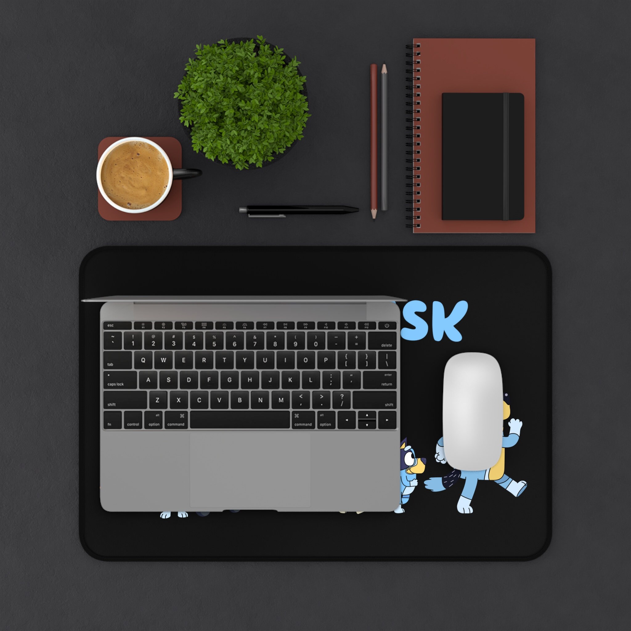 Bluey Bandit Dad's Desk Mat,bluey Lover, Bandit,father's Day Gift,dad's ...