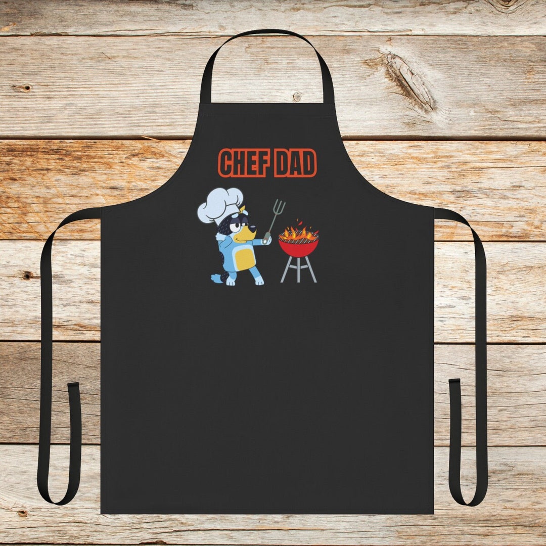 Bluey Bandit CHEF DAD Grill Apron, Bluey Fathers Day Gift, Bluey Gift ...