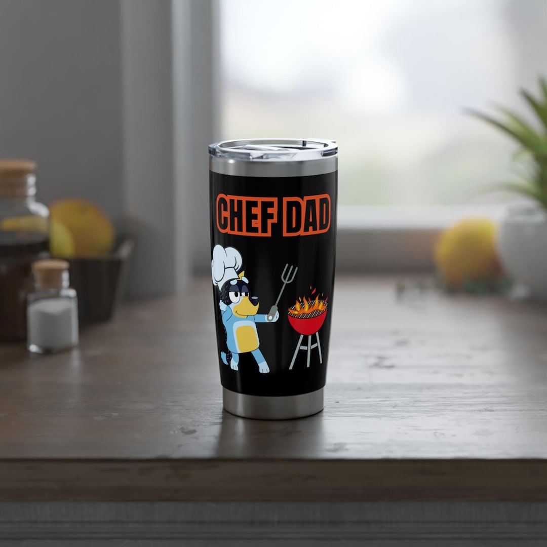 Bluey Bandit Heeler Chef Dad Tumbler: Father's Day Grill Master Gift - Etsy