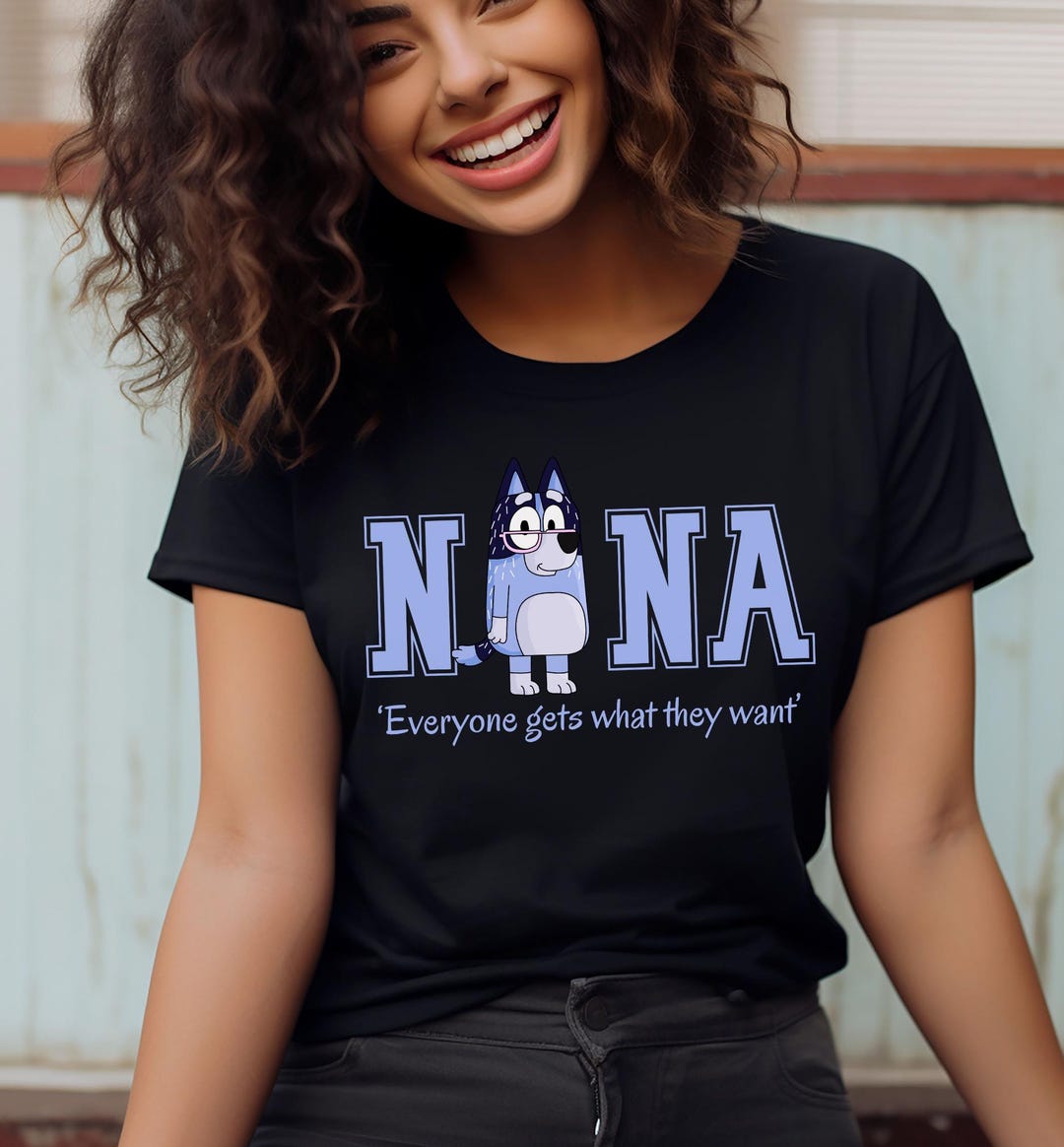 Bluey Nana T-shirt, Cartoon Grandma Gift - Etsy