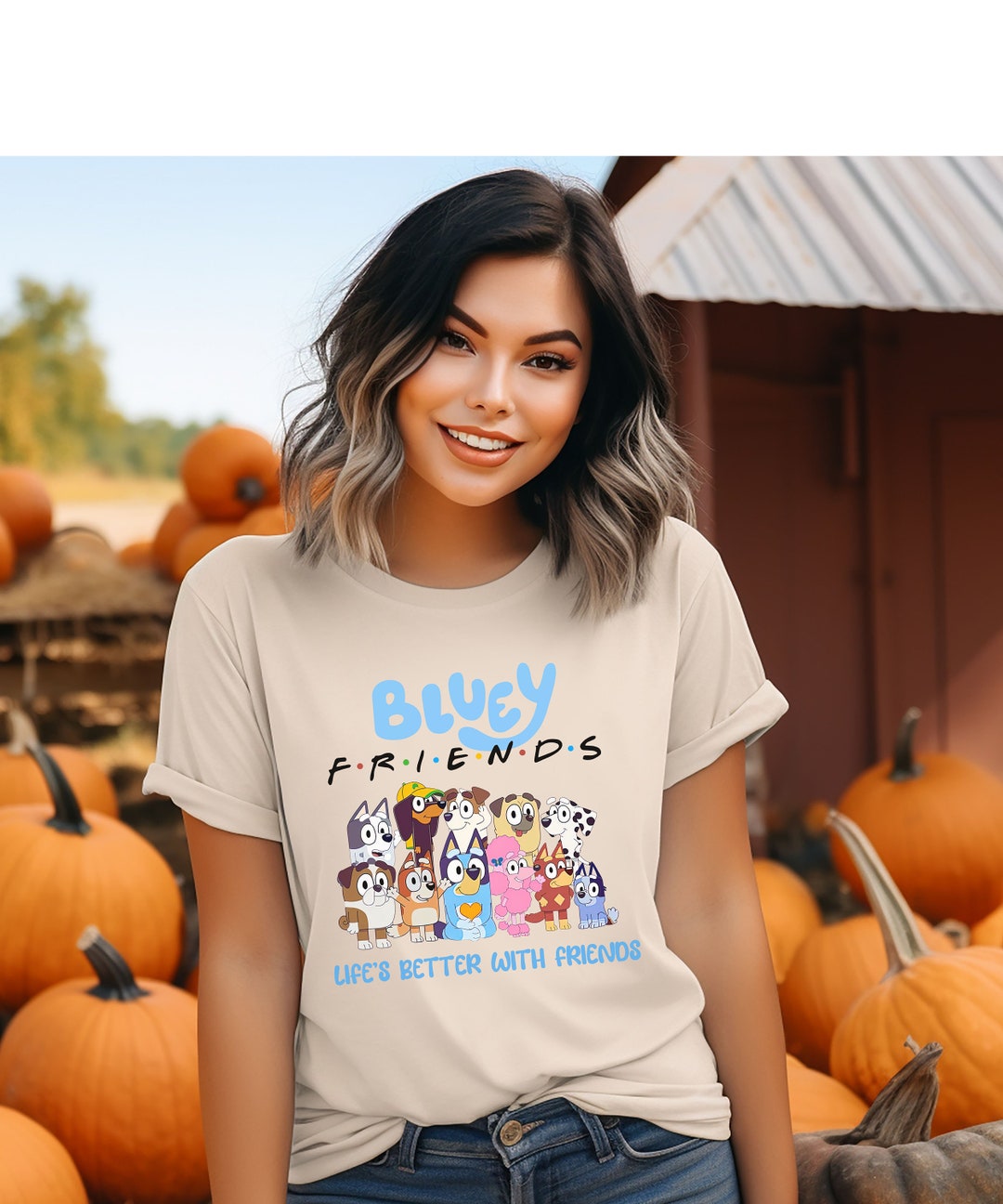 Bluey Friends Tee, Bluey Fan Shirt, Bluey Lovers Tee, Bluey and Bingo ...