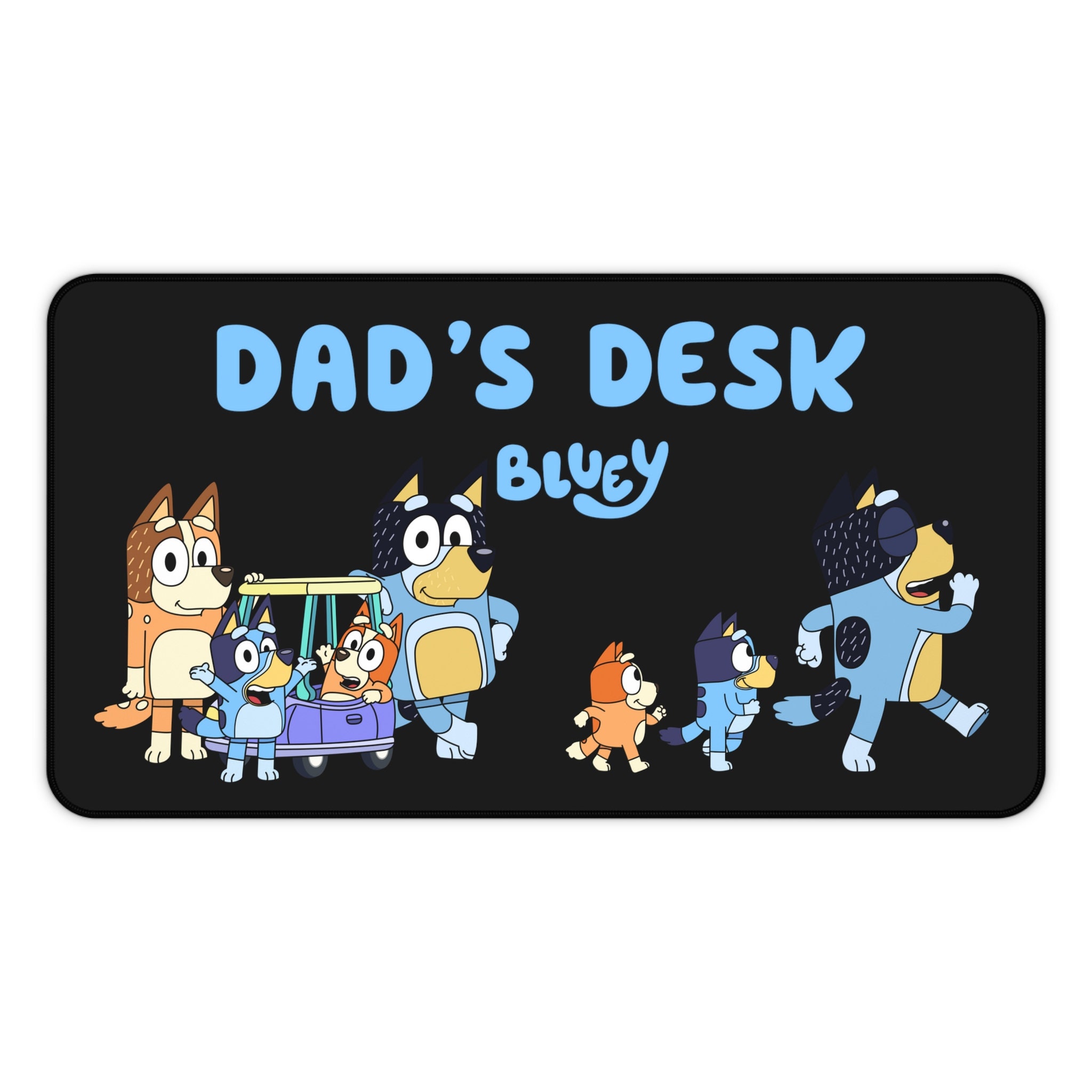 Bluey Bandit Dad's Desk Mat,bluey Lover, Bandit,father's Day Gift,dad's ...