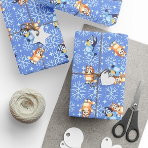 Bluey Christmas Paper Bluey and Bingo, Bandit Heeler, Bluey Gift Wrap ...