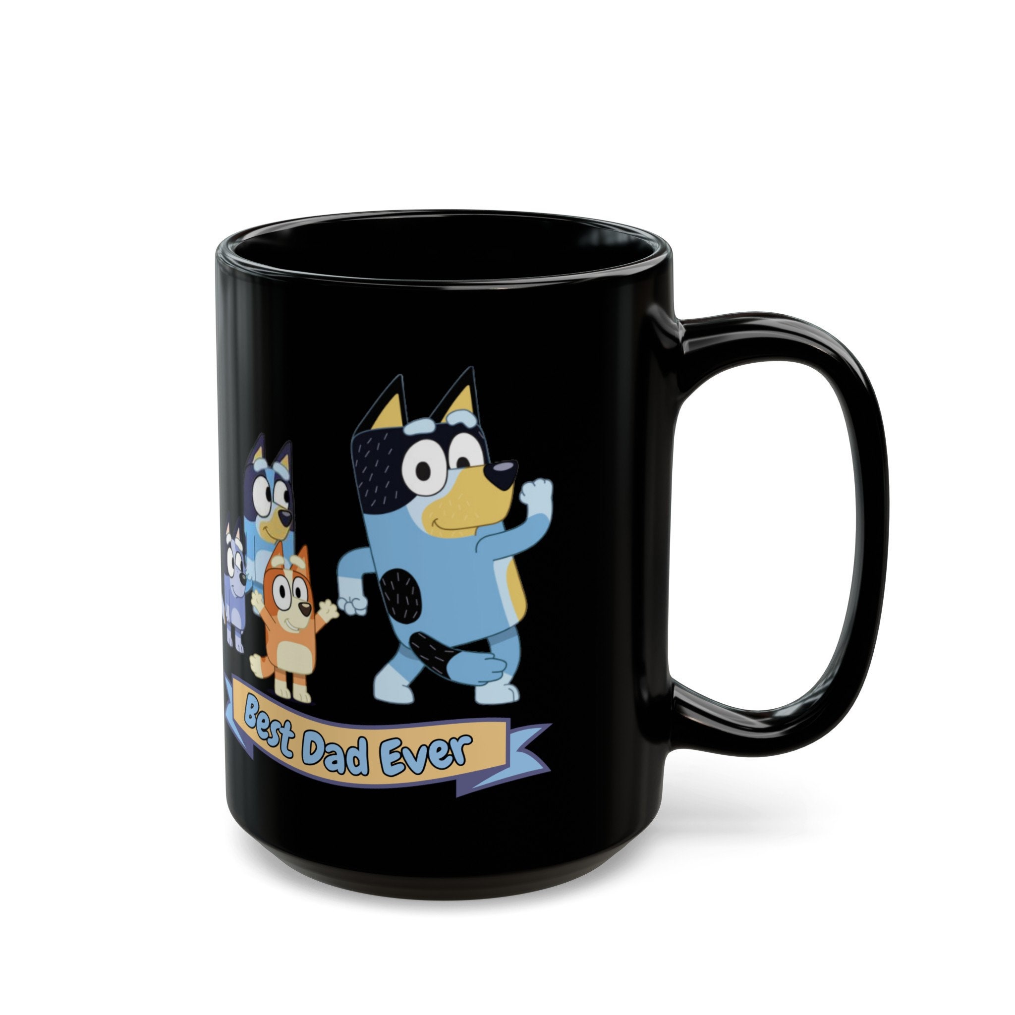 Bluey Best Dad Ever Mug, Bluey Fathers Day Gift, Bluey Dad of 3 Gift ...