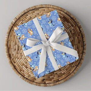 Bluey Christmas Paper Bluey and Bingo, Bandit Heeler, Bluey Gift Wrap ...
