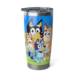 Bluey Insulated 20 Oz Travel Tumbler, Busy Mom Life , Bluey Mama, Bluey ...