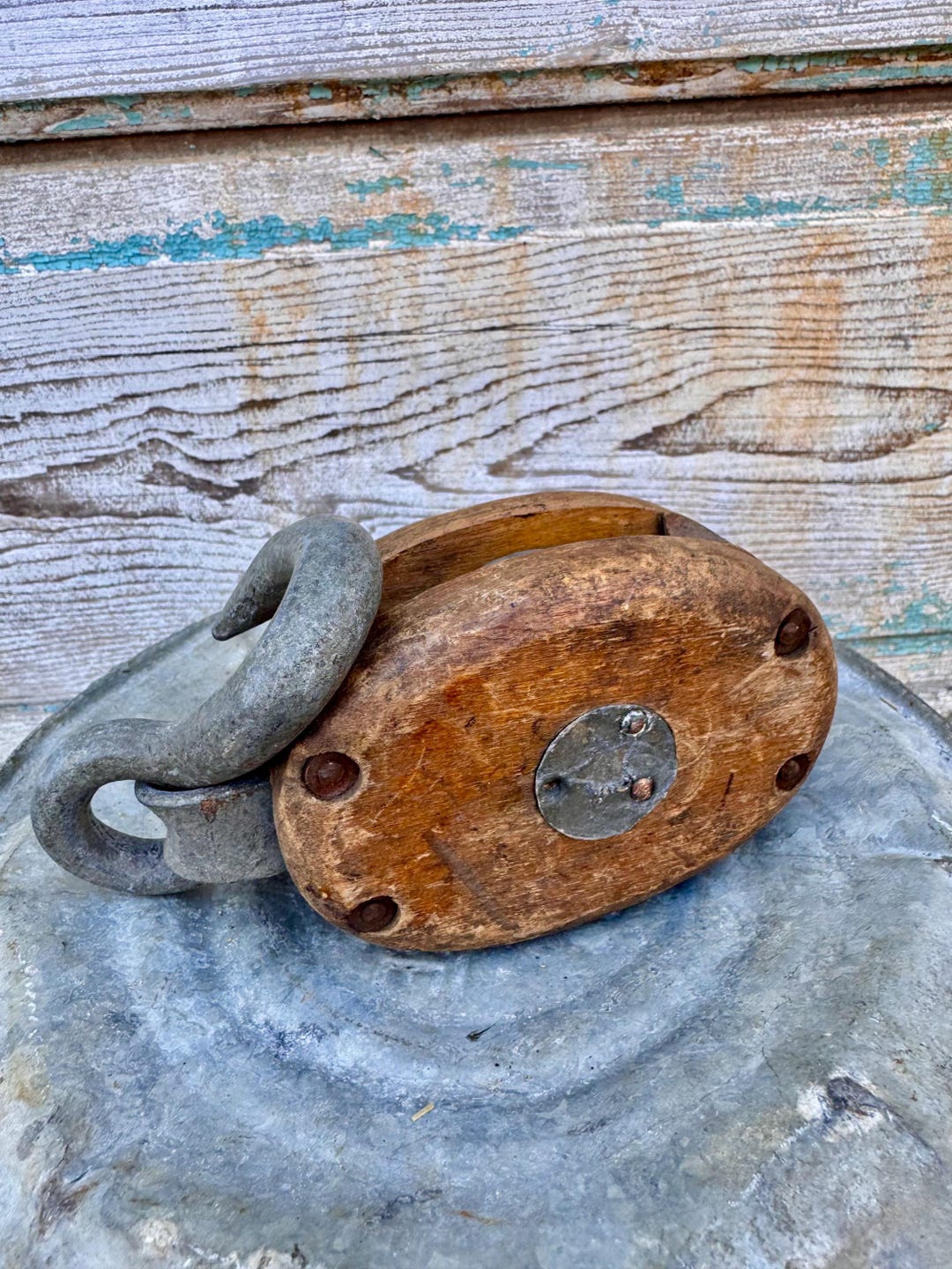 Antique Wooden Block and Tackle Primitive Nautical Home Decor - Etsy