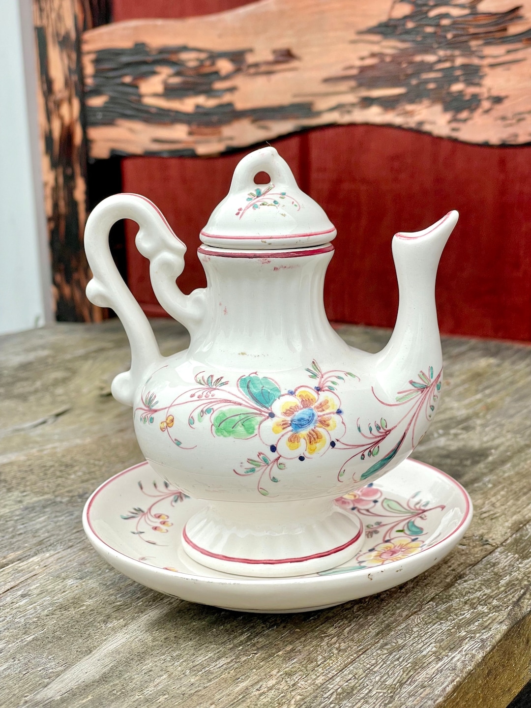 Teapot Hand Painted in Portugal/ Beautiful Signed Anfora Agueda Art ...