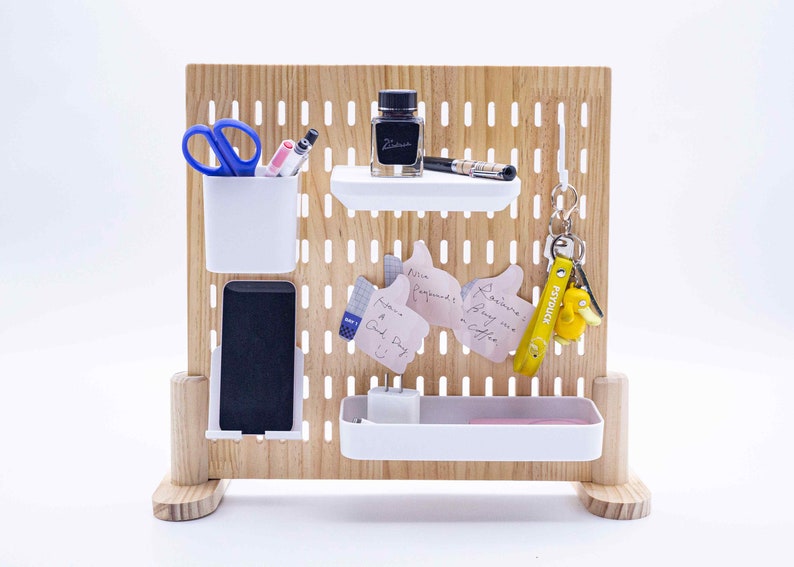 Wooden Desk Pegboard - Etsy