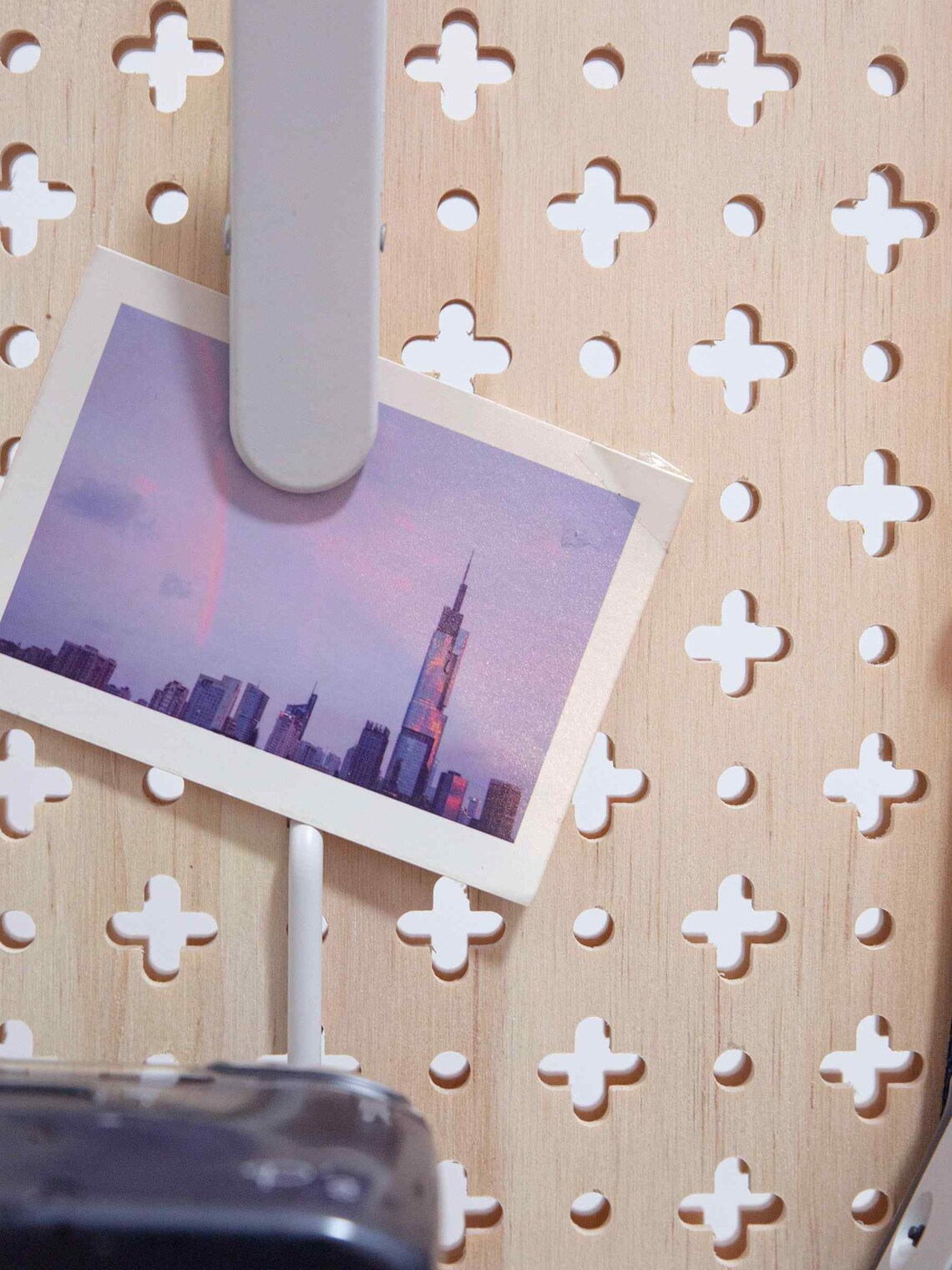 Wooden Desk Pegboard Desk Organizer Living Room Shelf Home Office Desk ...