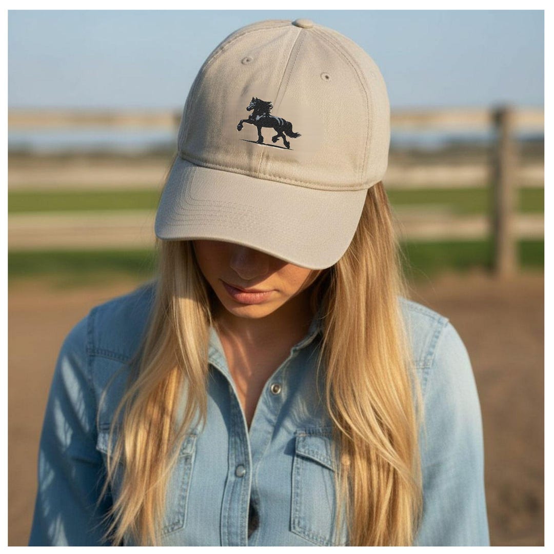Embroidered Distressed Best Friend Hat, Friesian Horse Equestrian Gift ...