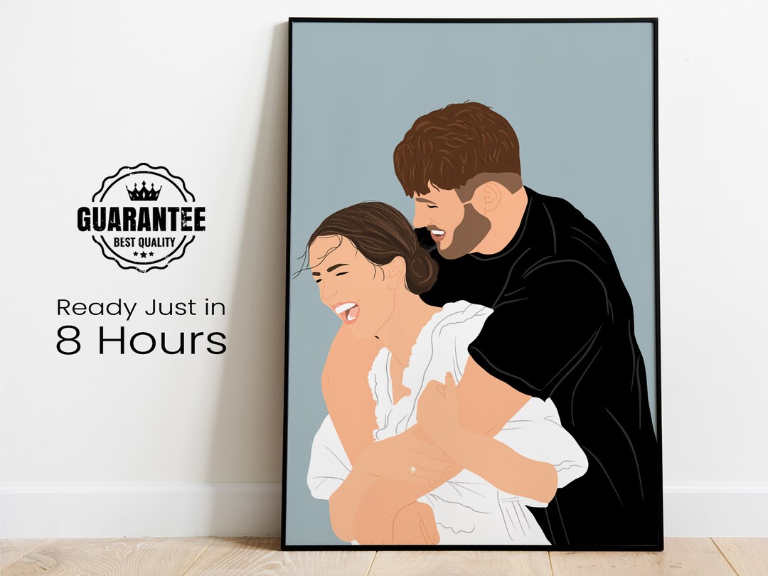 Faceless Portrait, Custom Portrait for Him, Boyfriend Birthday Gift ...