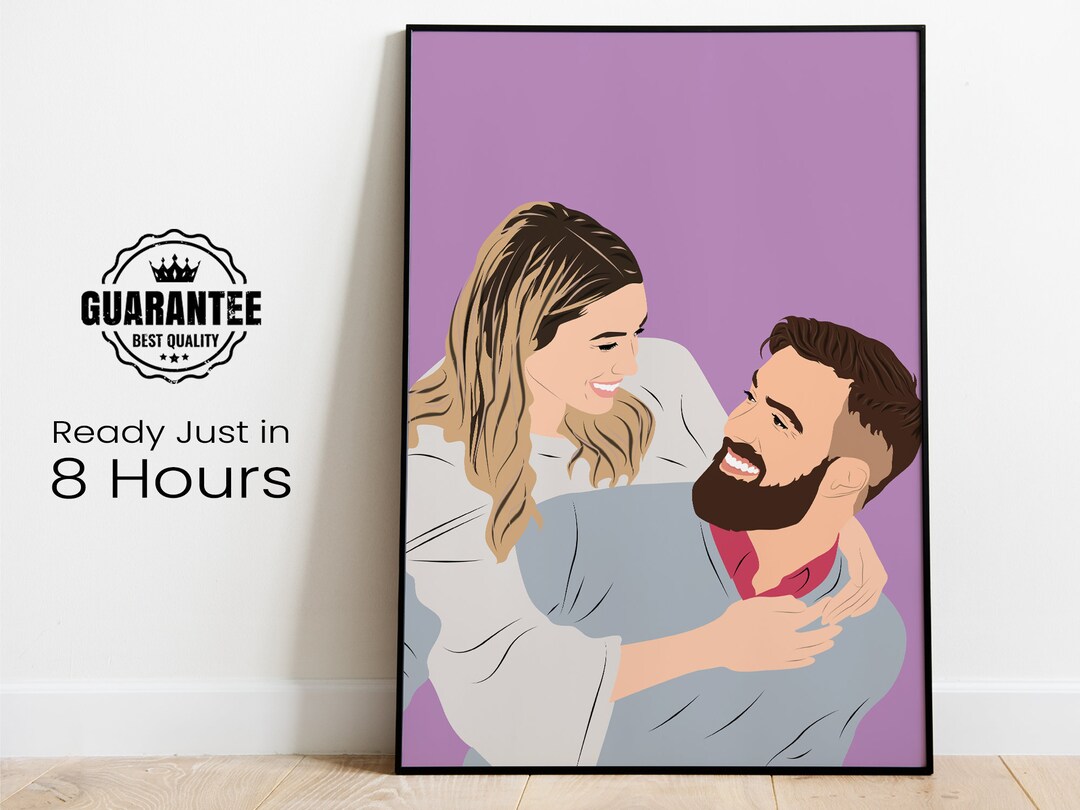 Custom Faceless Portrait, Couple Portrait, Boyfriend Gift, Portrait ...