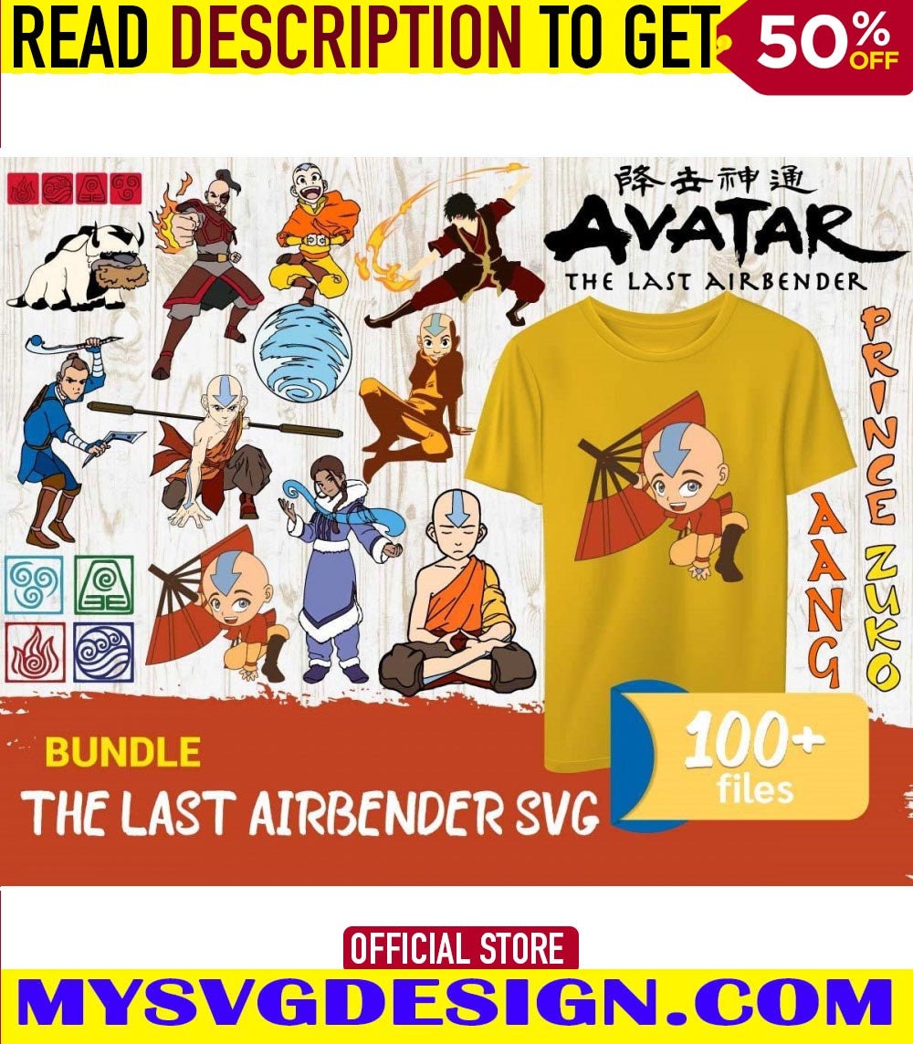 100 the Last Airbender Svg Bundle, Layered Svg, Cricut, Cut Files ...
