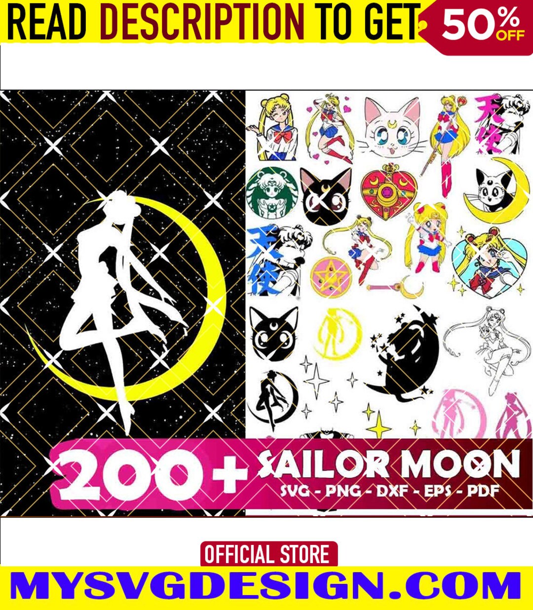 200 Sailor Moon Svg Bundle, Svg Cut Files for Cricut, Svg Files for ...