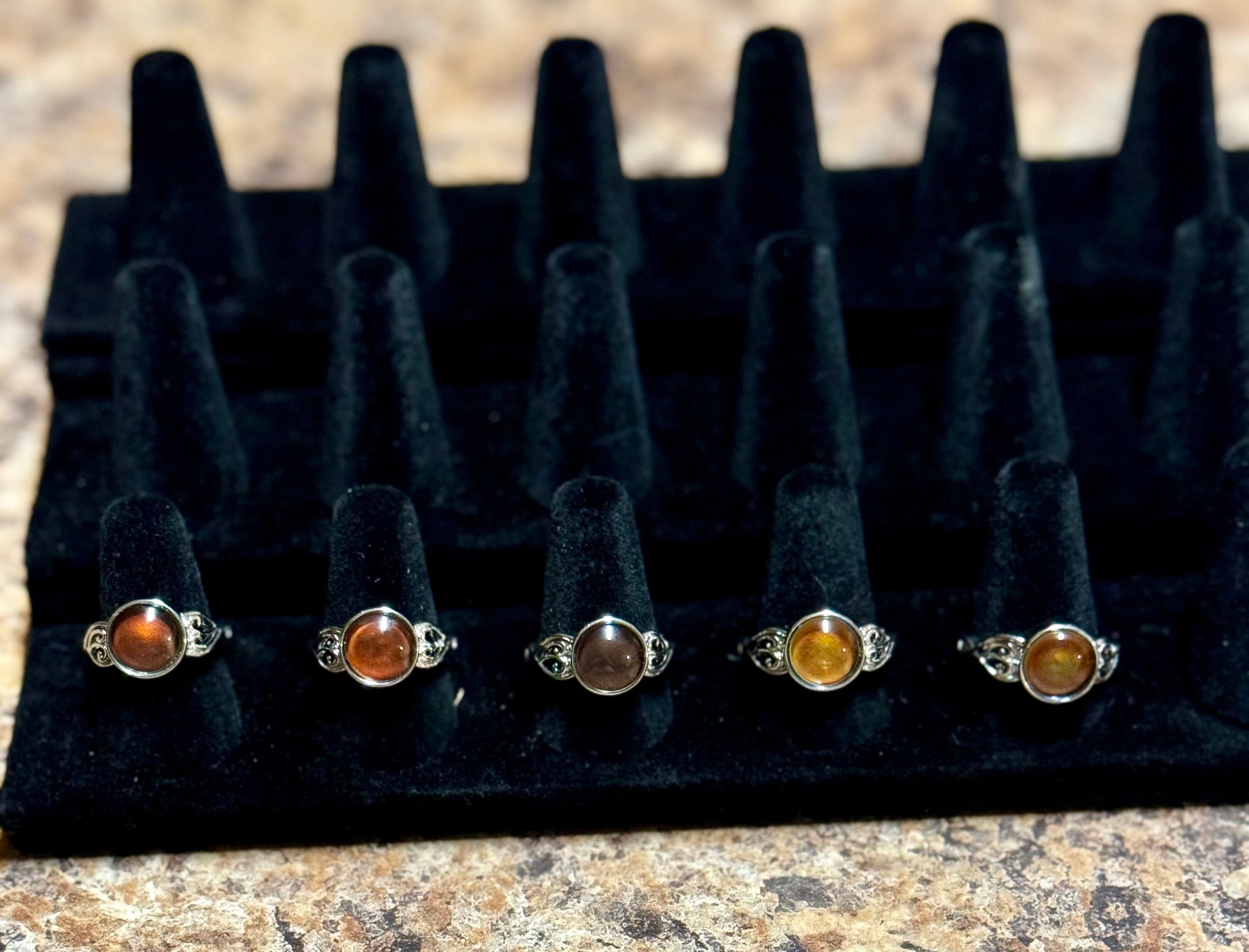 Unique Vintage Mood Ring Retro Color Changing Emotion Ring With ...