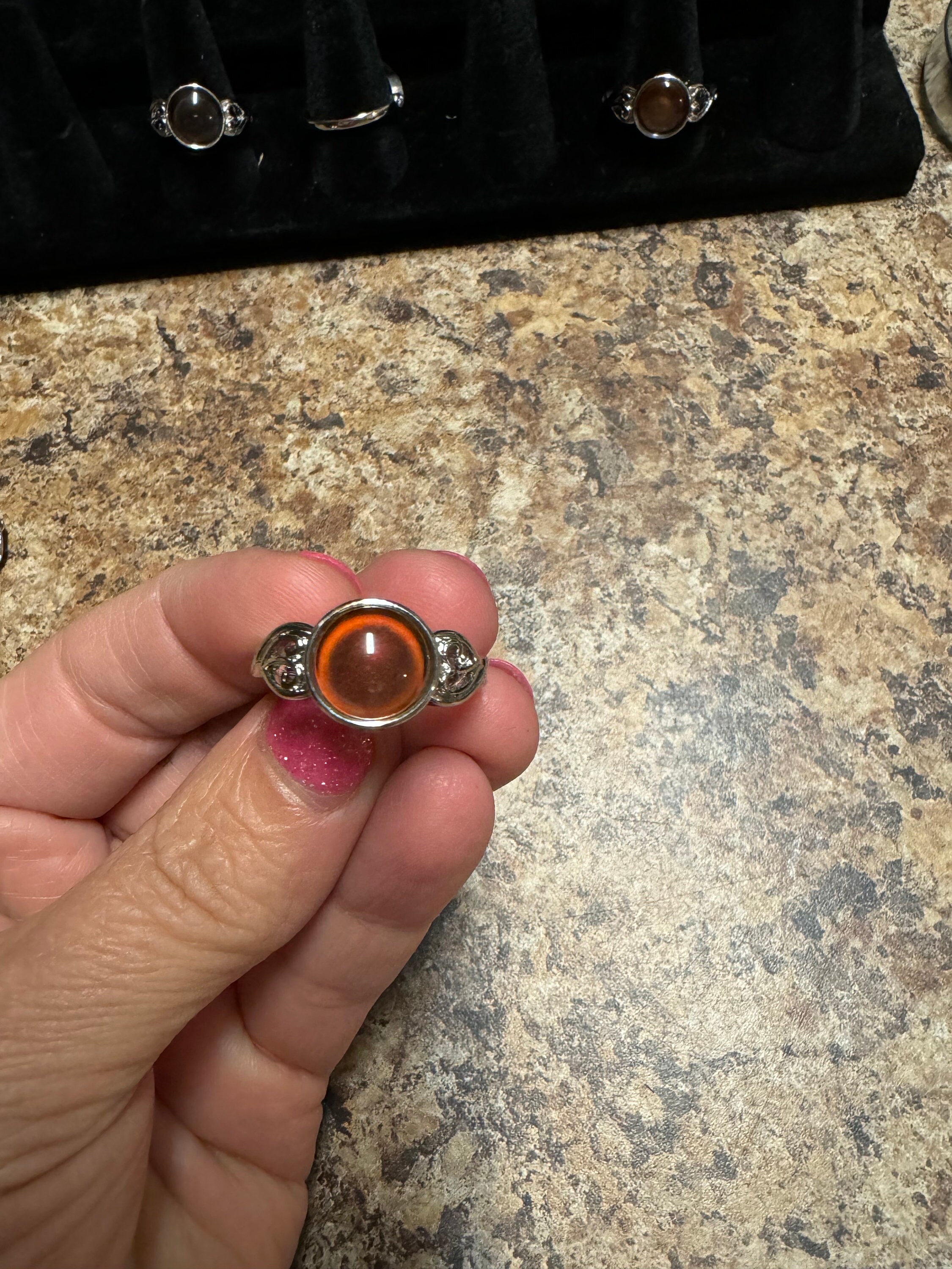 Unique Vintage Mood Ring Retro Color Changing Emotion Ring With ...