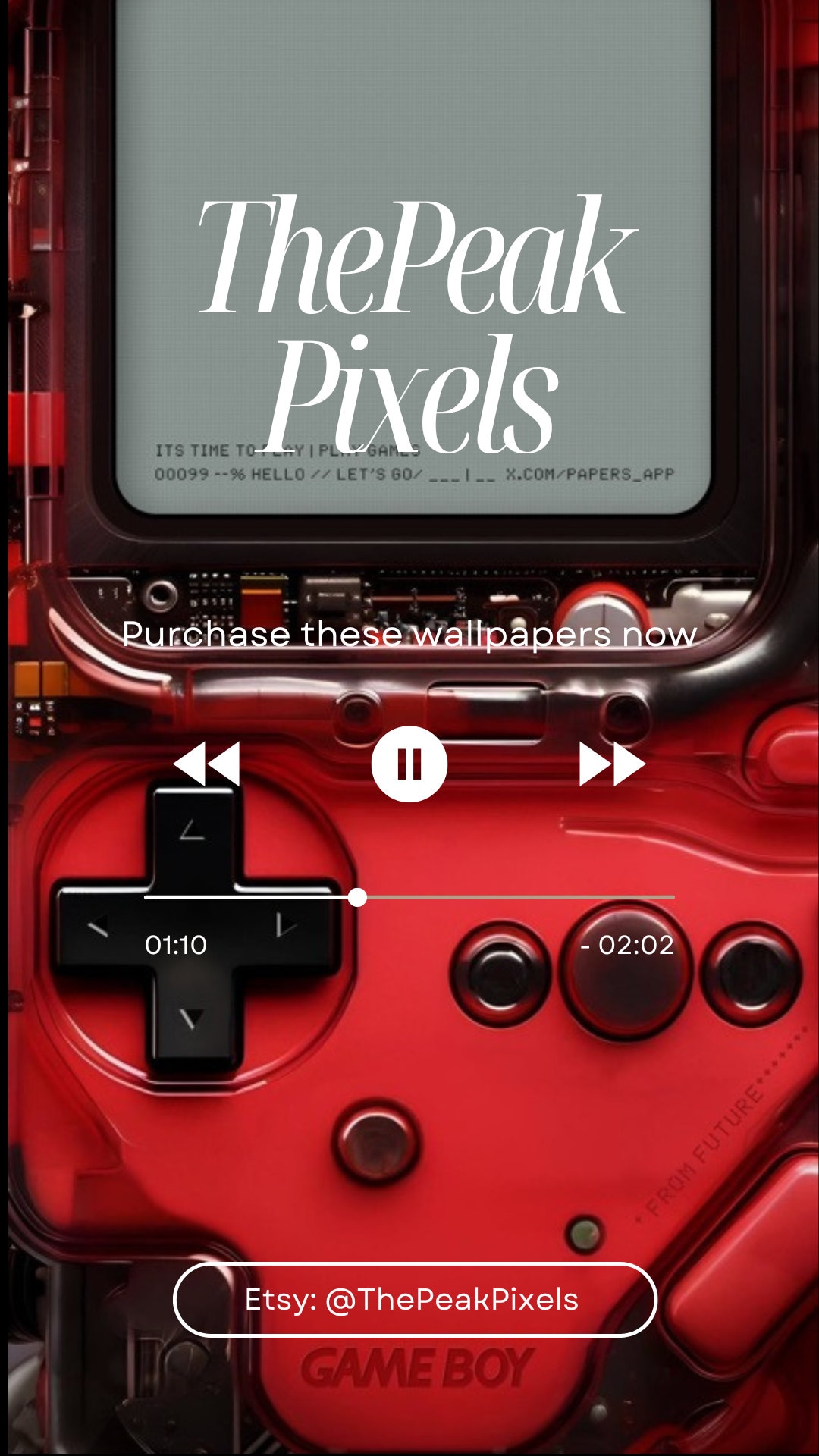 Vintage Red Gameboy Wallpaper - Etsy