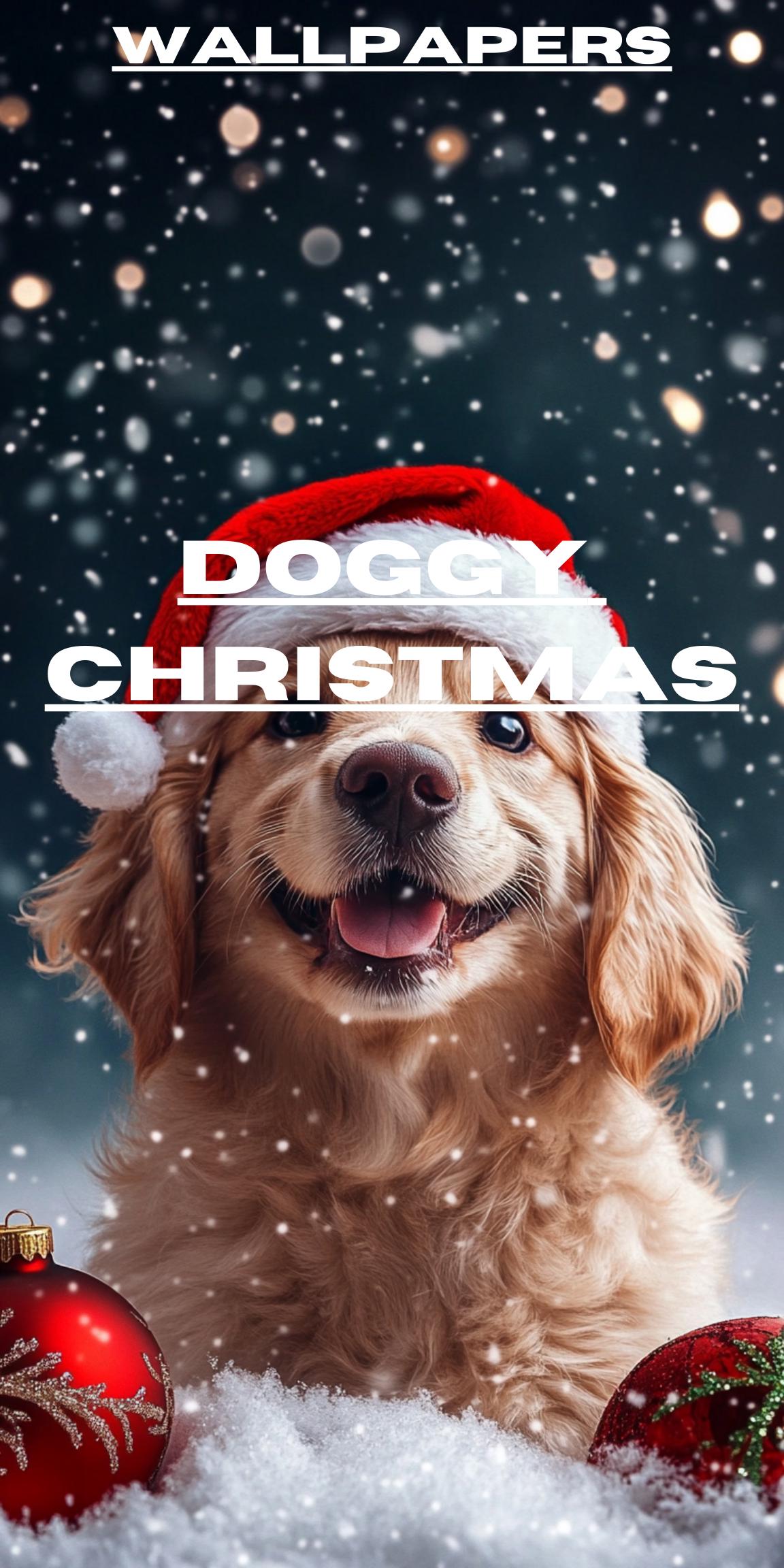 Dog Christmas Wallpaper - Etsy