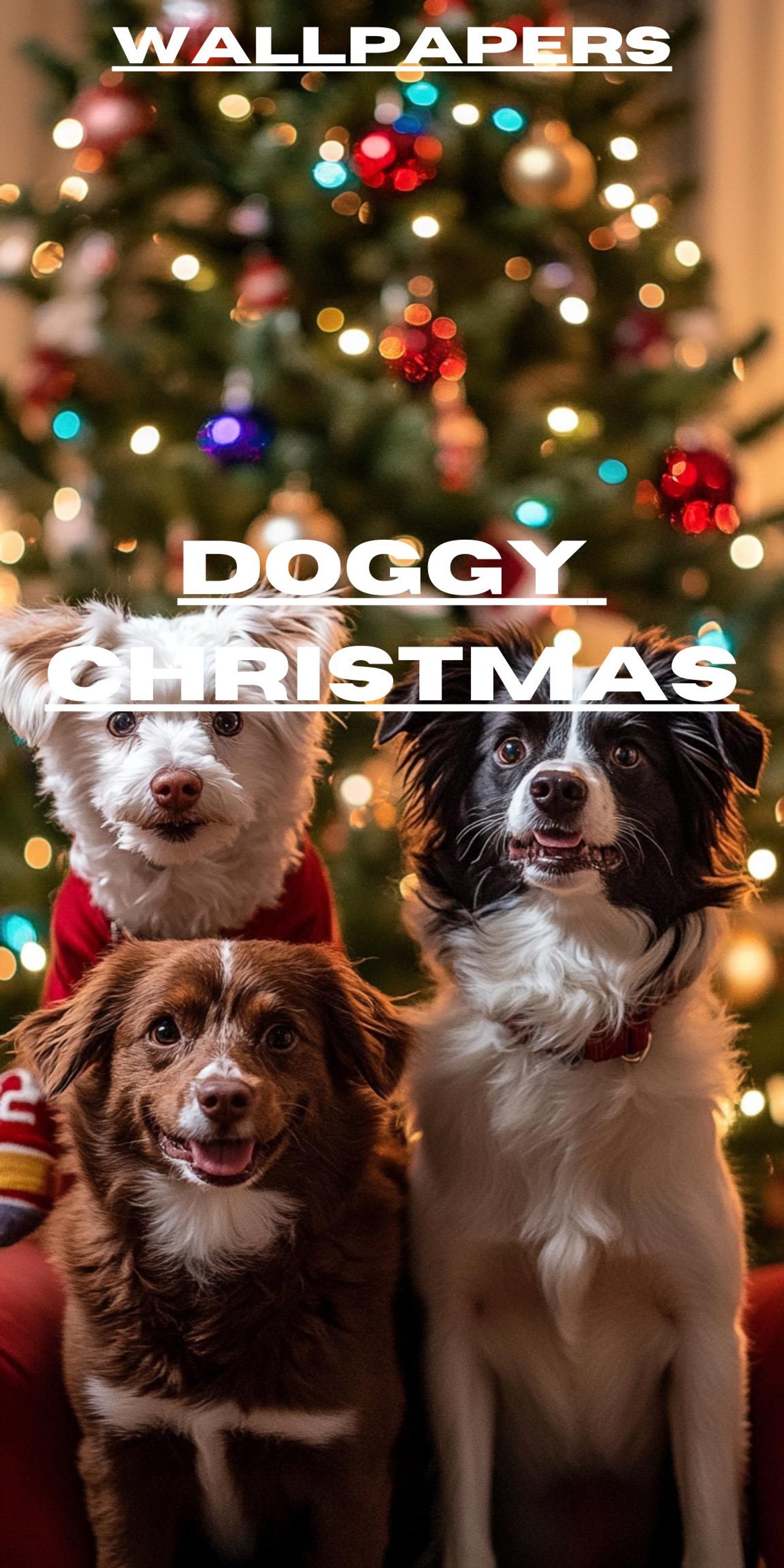 Dog Christmas Wallpaper - Etsy