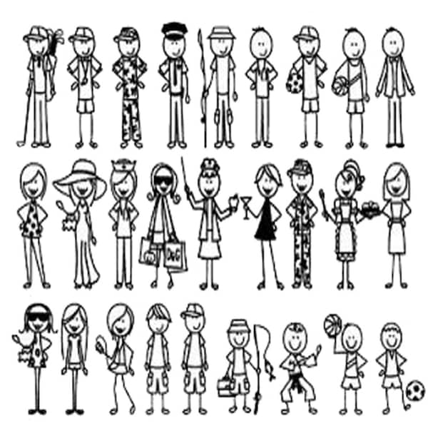 Stick Figure Family - Etsy