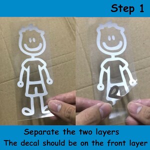 Set of 10 Family Car Decals Stickers, Stick Figure Family, Stick Figure ...