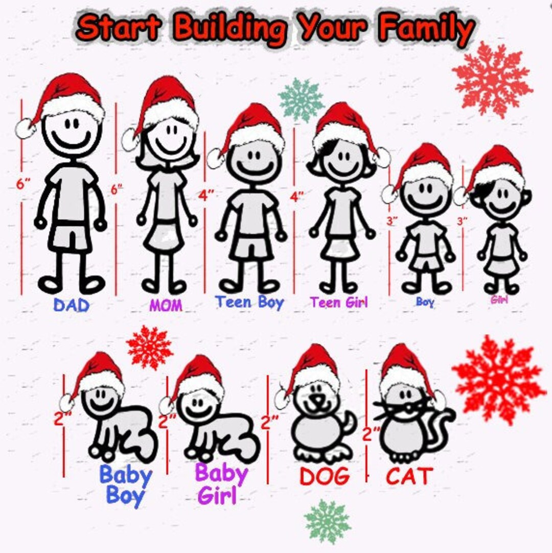 This is a Stick Figure Family Great as a Christmas Bundle, Stick Figure ...