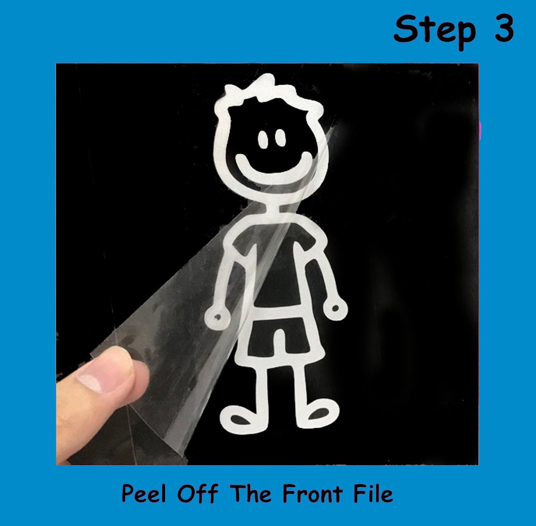 Customizable Stick Figure My Family Car Decal Sticker for Car Window ...