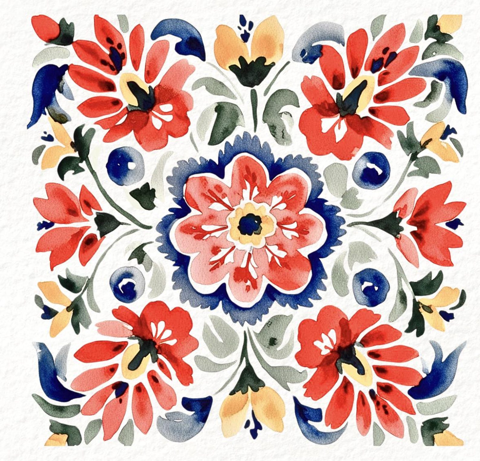 Polish Folk-inspired Designs to Trace and Transform. Reverse Coloring ...