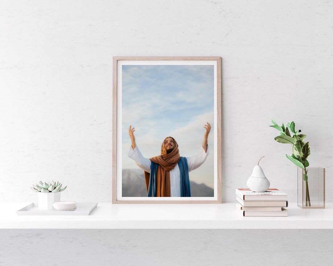 Jesus Wall Art for Living Room Neutral Christian Wall Decor Nursery ...