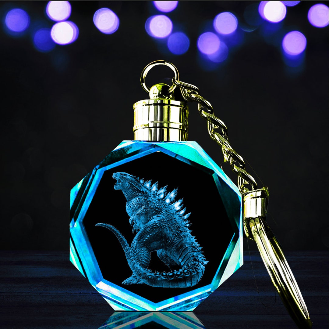 Godzilla 2014 Custom and Personalized Keychain LED Color Changing K9 ...