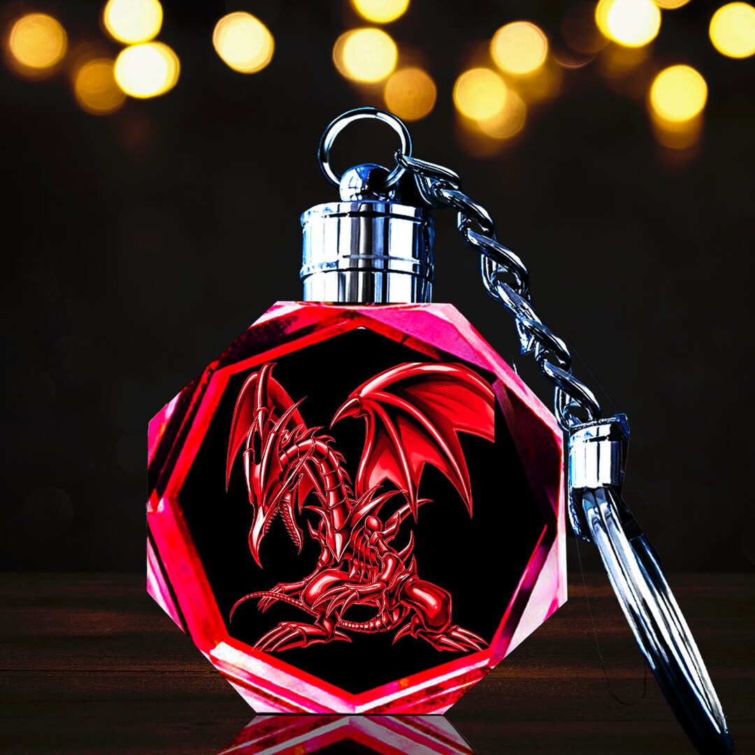 Custom and Personalized Keychain Red Eyes Black Dragon OG Art LED Color ...