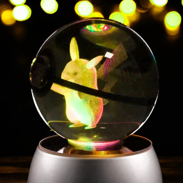 Crystal Pikachu Lamp - Etsy