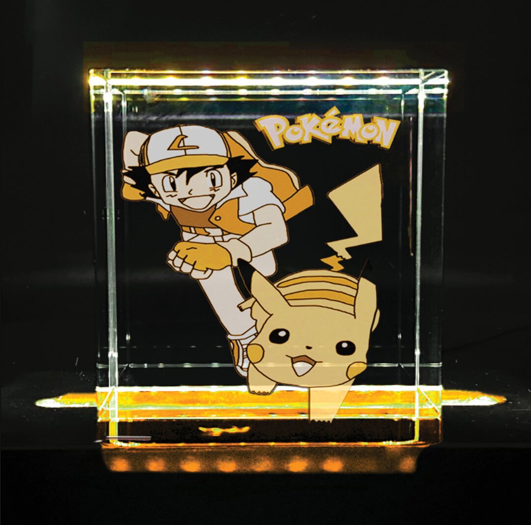 Custom Ash and Pikachu First Season 3D Laser Engraved - Etsy